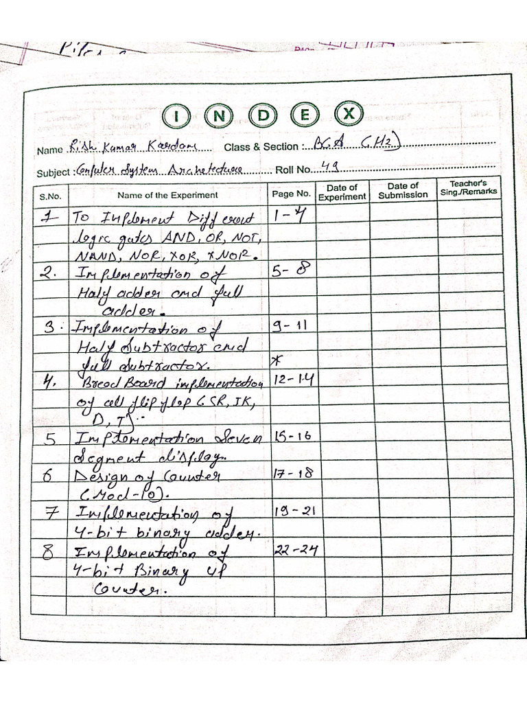 Csa Experiment File | PDF