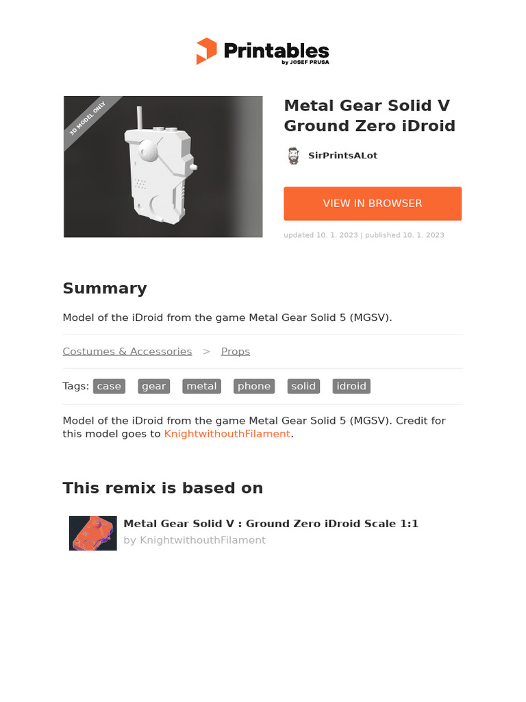Metal Gear Solid V Ground Zero Idroid | PDF