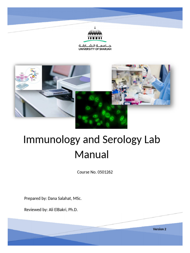 Immunology and Serology Lab Manual | PDF | Serology | Elisa