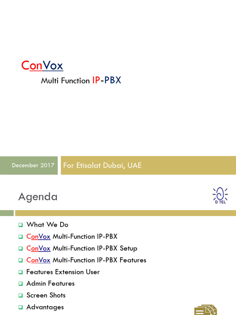 ConVox Multi Function IPPBX - Compressed | PDF | Telephone | Telecommunications