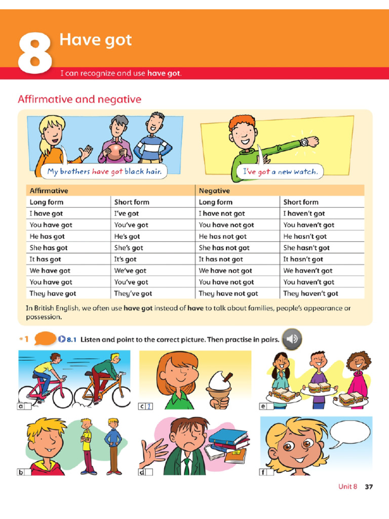 Have Got Usage Worksheet | PDF