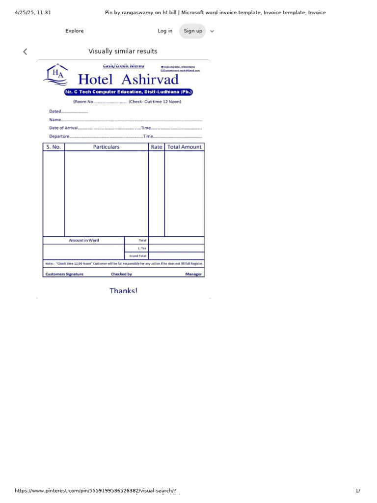 Pin by rangaswamy on ht bill _ Microsoft word invoice template, Invoice ...