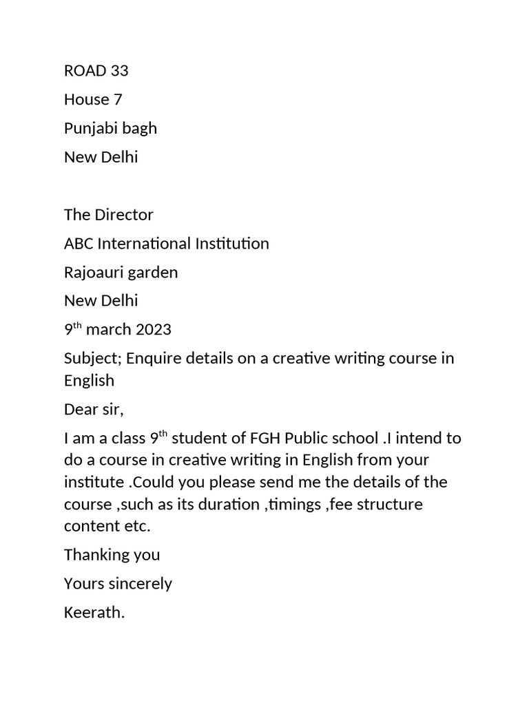 Creative Writing | PDF