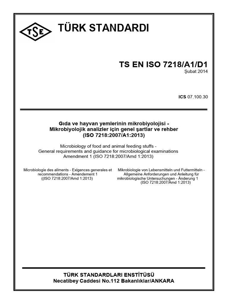 27.DKD - TS en Iso 7218 - A1 - D1 | PDF