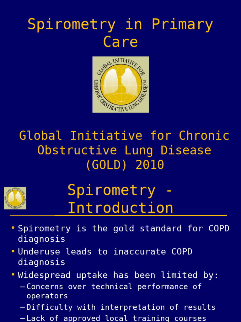 GOLD Spirometry 2010 CorxFeb11 | PDF | Pulmonology | Medicine