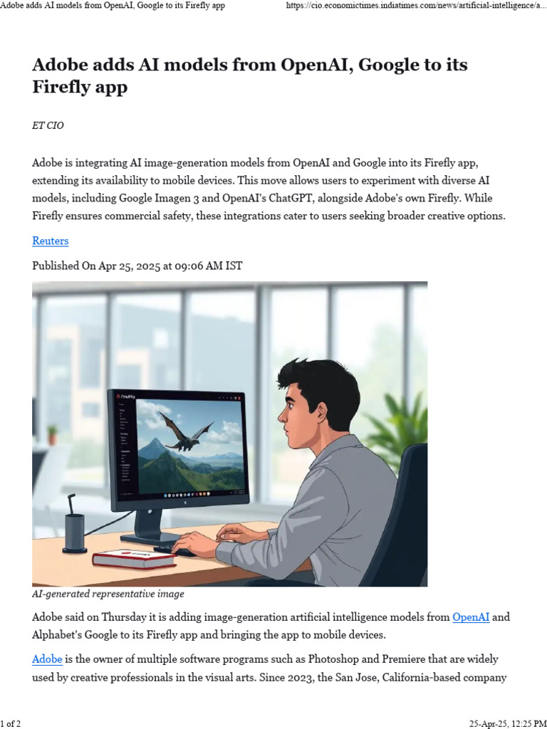 Adobe Photoshop AI - Adobe Adds AI Models From OpenAI, Google To Its ...
