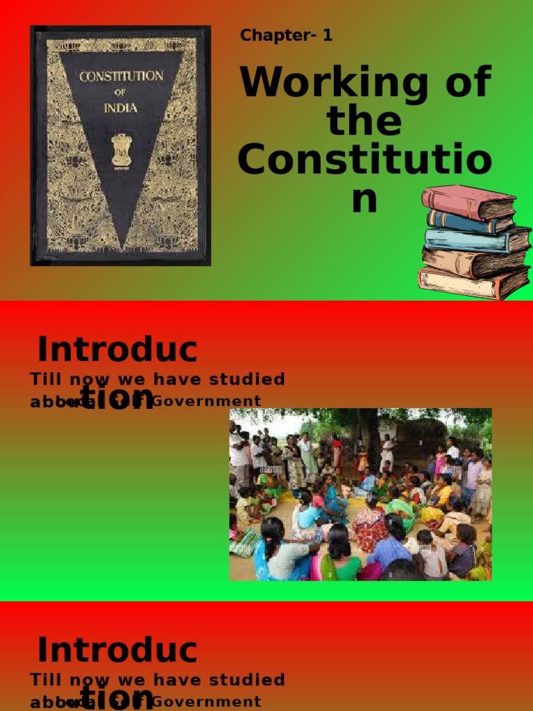 Working of The Constitution | PDF | Democracy | Political Ideologies