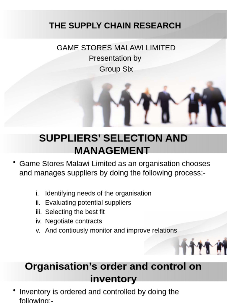 THE SUPPLY CHAIN RESEARCH | PDF