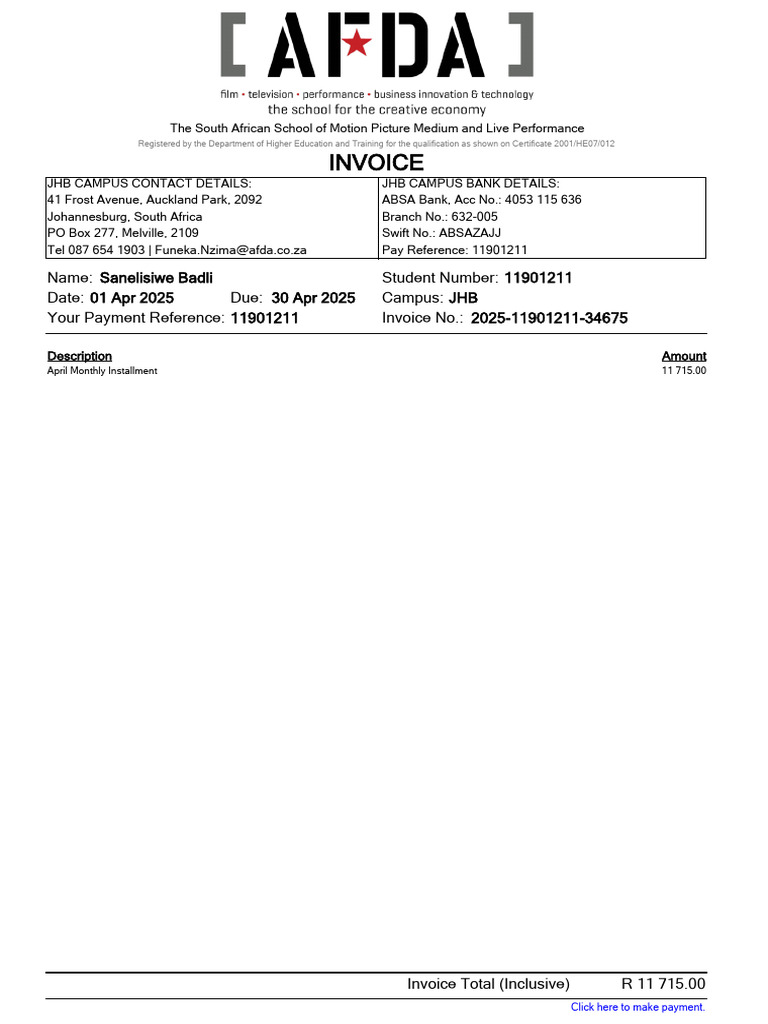 Invoice 11901211 Apr 2025 | PDF