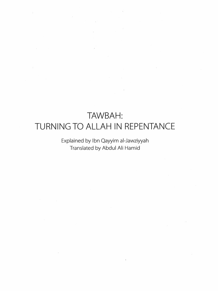 Understanding Tawbah in Islam | PDF | God In Islam | Sin