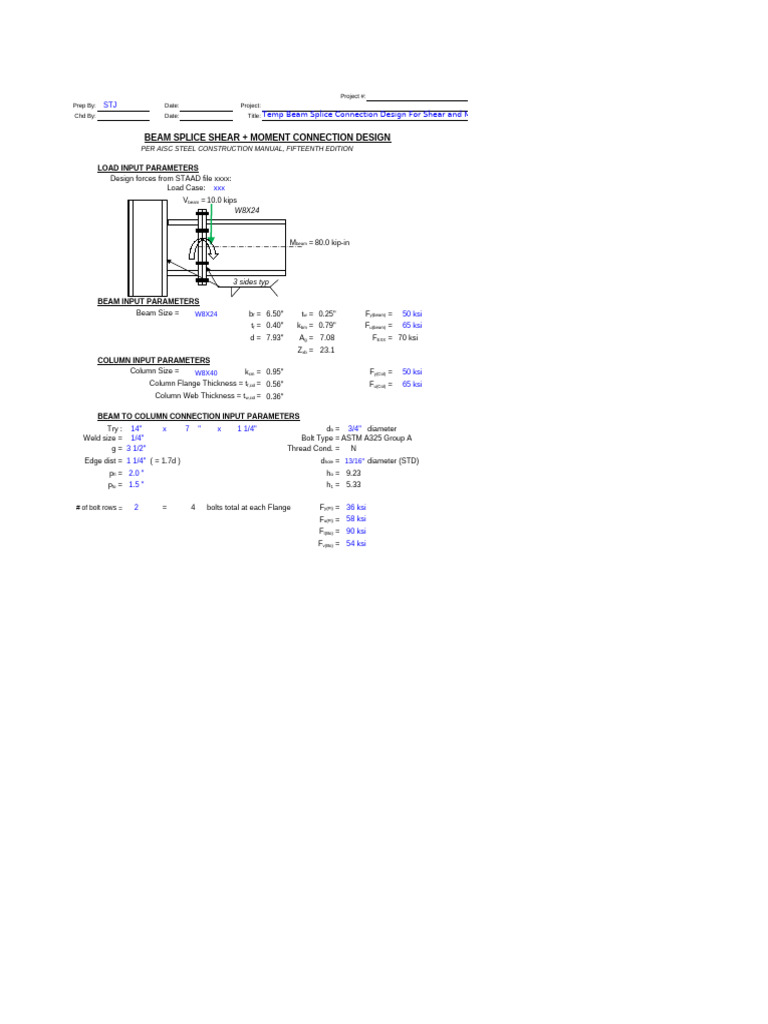 KMPS, Standard Temp Beam Splice Connection | PDF | Beam (Structure) | Building Engineering