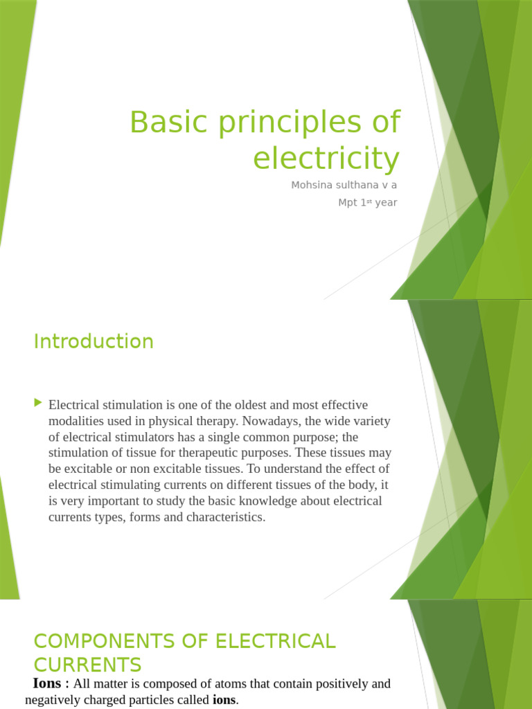 Basic Principles of Electricity | PDF | Electric Current | Electrical Conductor