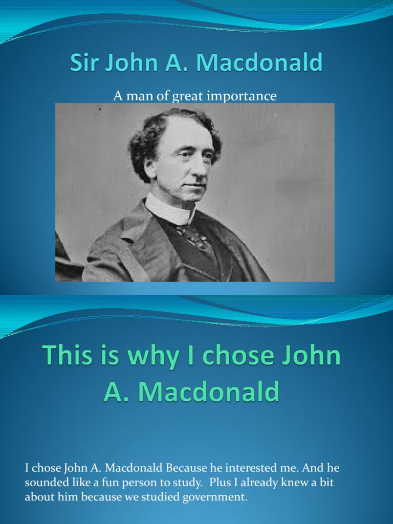 Sir John A. Macdonald | PDF | Canada | Government