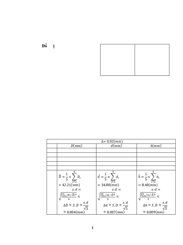 (PH1016) Lab Report Experiment 1 | PDF