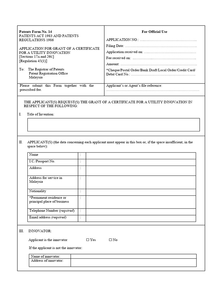 31.Patents-Form-No.-14-30062022 | PDF | Glossary Of Patent Law Terms ...