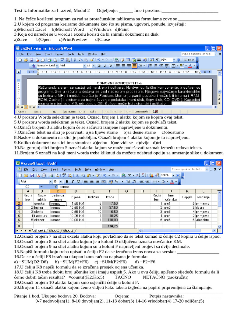 Test-informatika-M2 | PDF