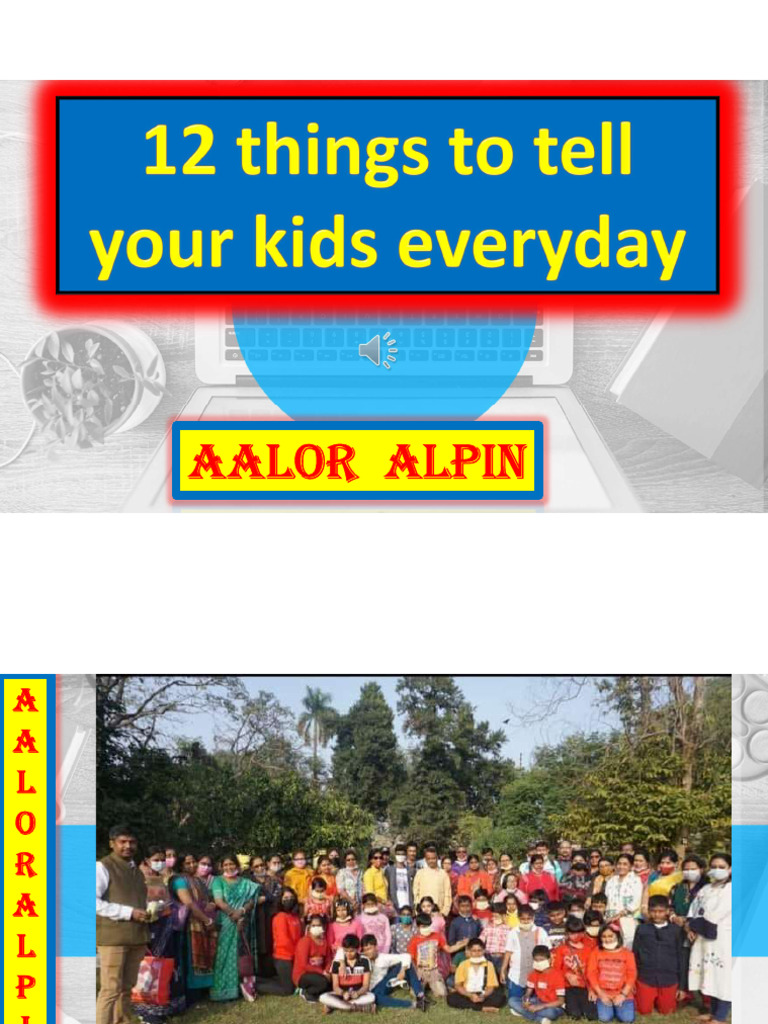 12 Things To Tell Your Kids Everyday | PDF