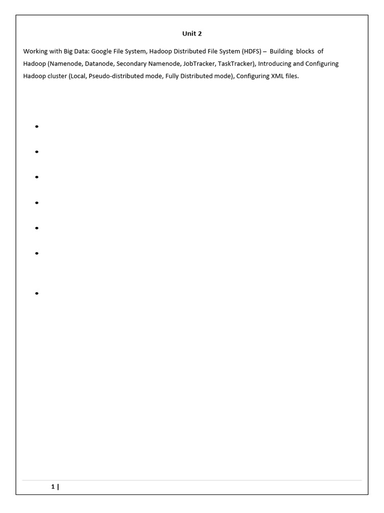 Big Data Analytics Unit-2 | PDF | Apache Hadoop | Information Technology Management