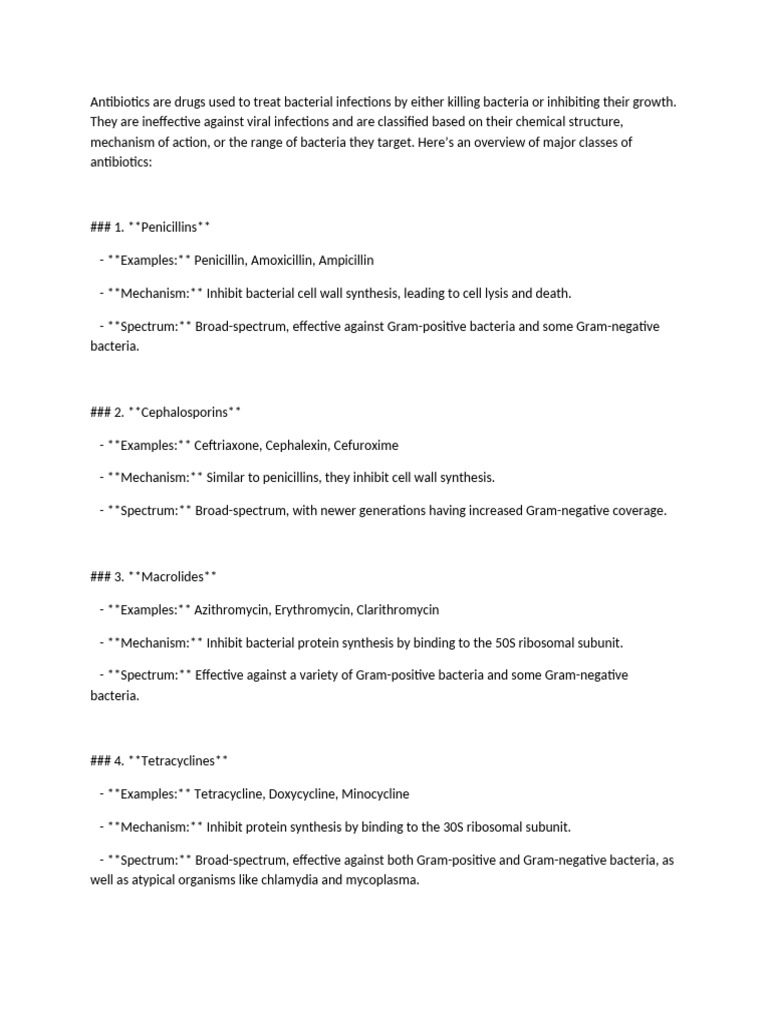 Antibiotics are-WPS Office | PDF | Bacteria | Microbiology