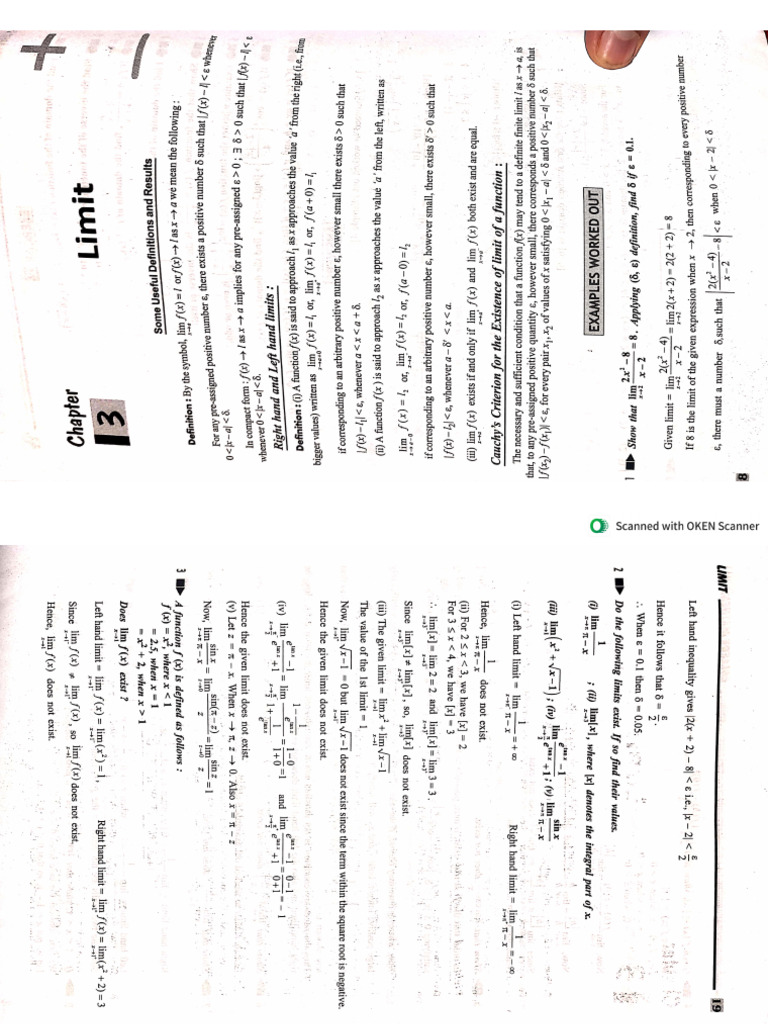 Limit and Contin and Diff | PDF