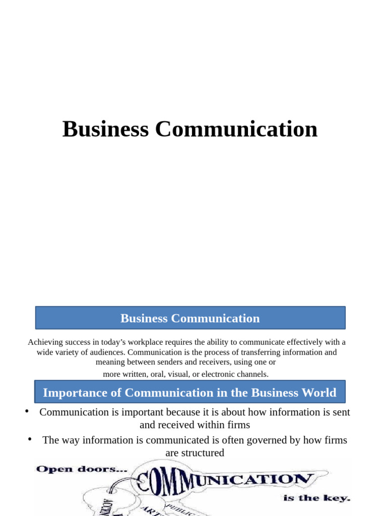 Effective Business Communication Strategies | PDF | Communication ...