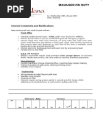 Night Shift Checklist | PDF