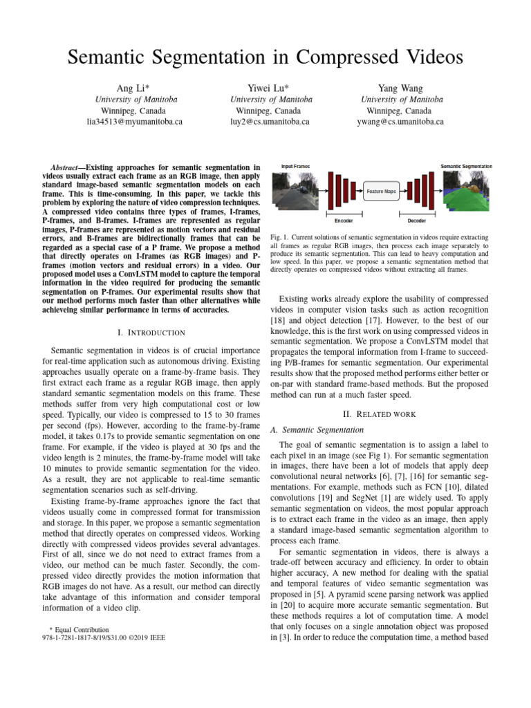 SemanticVideo Compress 2019 | PDF | Image Segmentation | Video