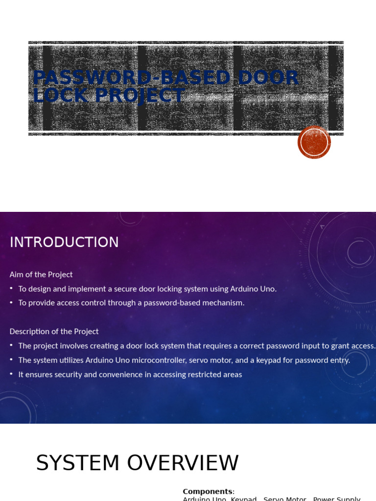 Password-Based Door Lock Project | PDF
