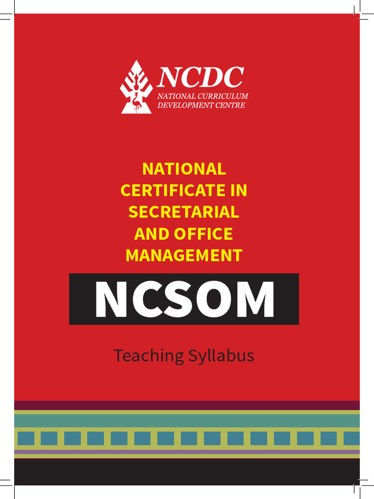 National Certificate in Secretarial and Office Management | PDF ...