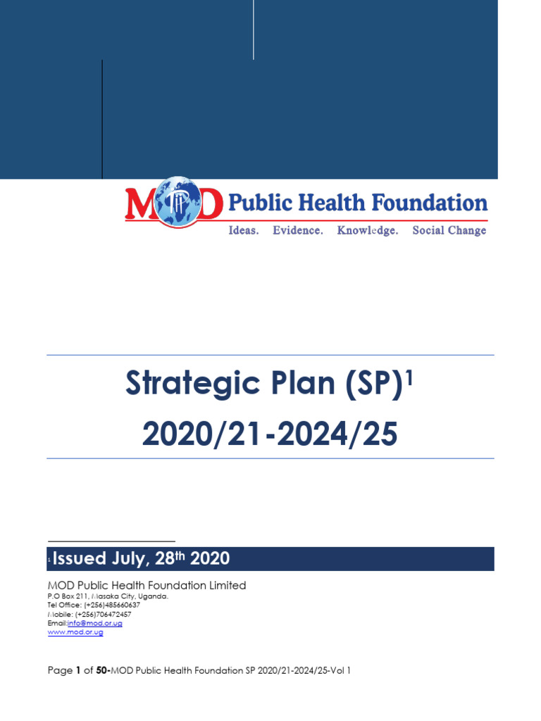 MOD PHF Strategic Plan 2020 2024 - Ed - 128.07.2020 | PDF | Public ...