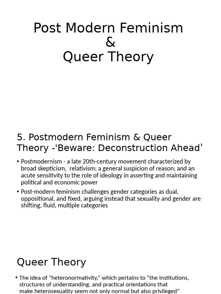 Post Modern Feminism | PDF | Queer Theory | LGBTQIA+ Studies