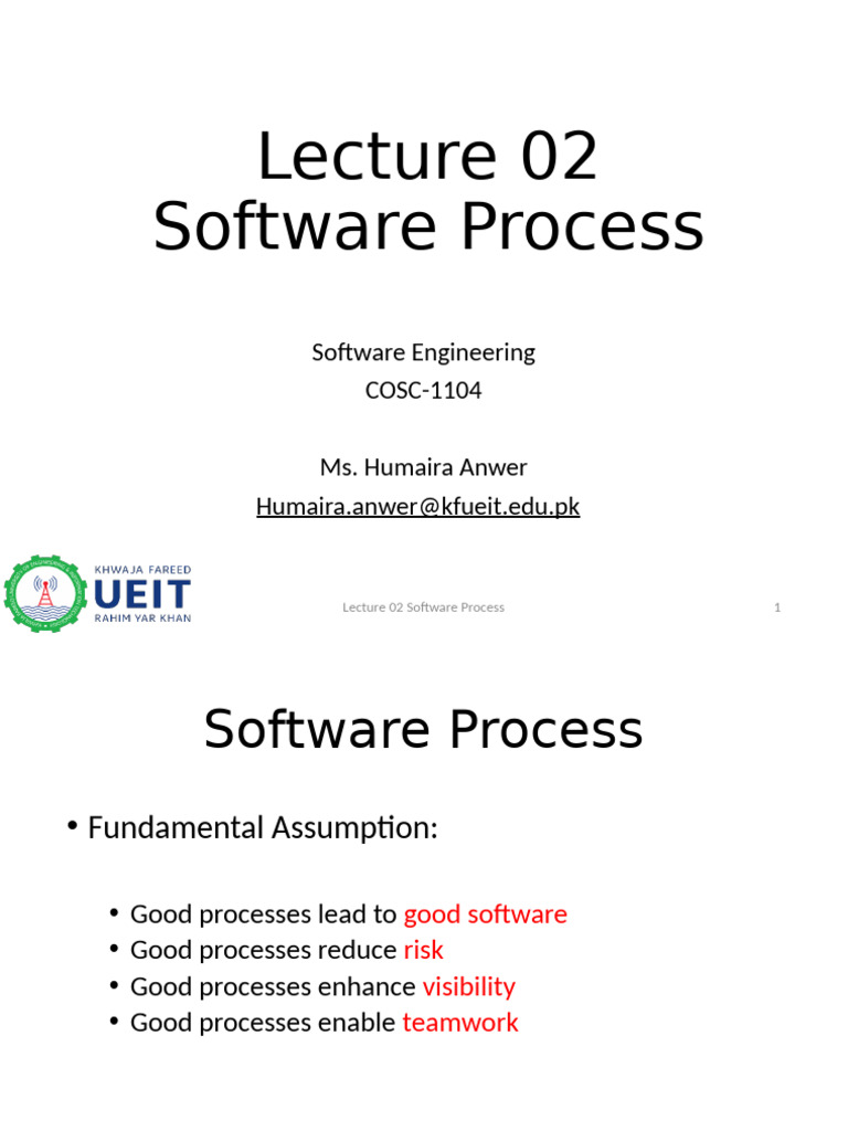 Lecture 02-Software Process | PDF | Software Development Process | Software