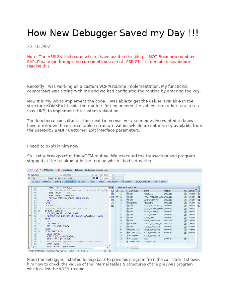 How New Debugger Saved My Day !!! | PDF | Computer Science | Software Development