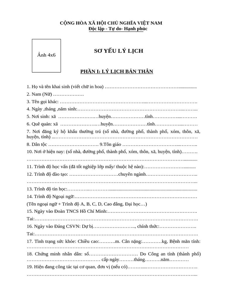 Mau So 2 (So Yeu Ly Lich) | PDF