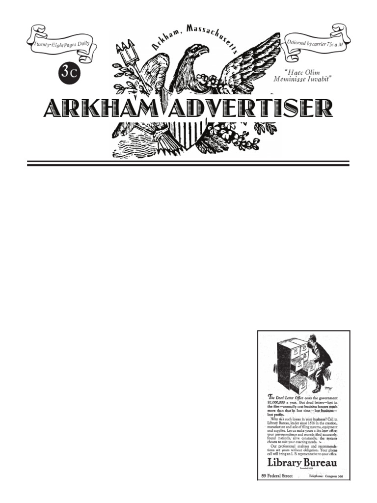 Arkham Advertiser Ad1 | PDF