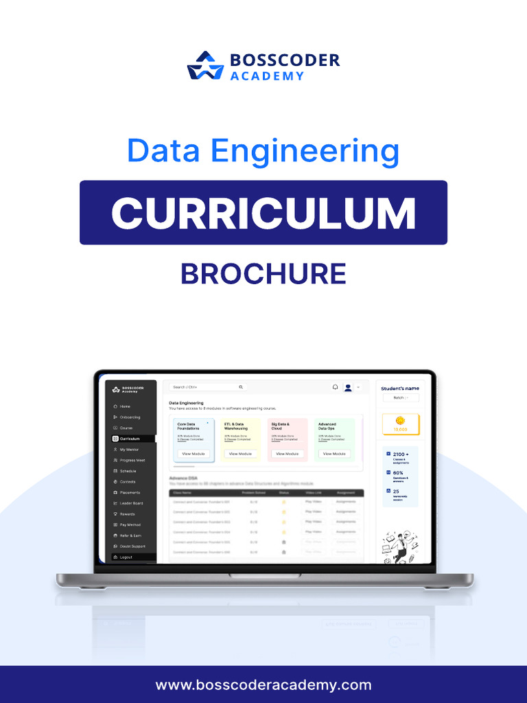 Data Engineering Curriculum Overview | PDF | Apache Spark | Apache Hadoop