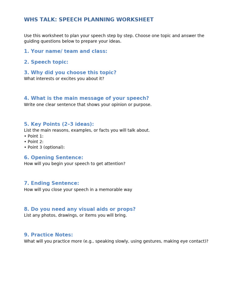 Speech_Planning_Worksheet | PDF | Artificial Intelligence ...