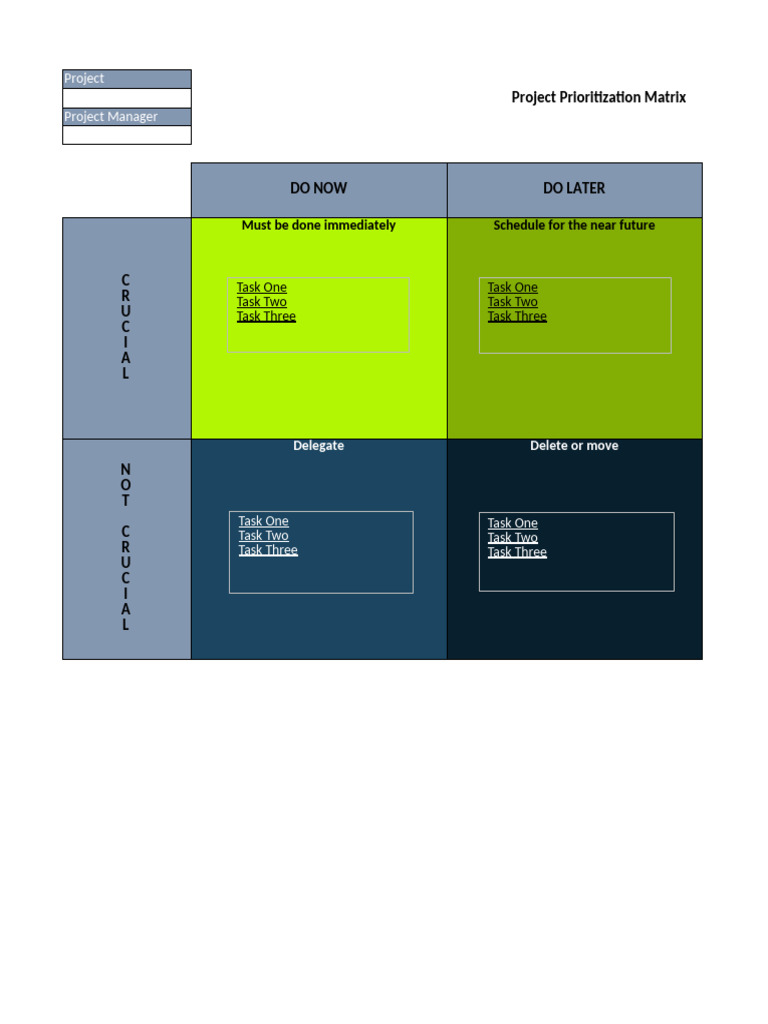 Project Prioritization Matrix Template WLNK | PDF
