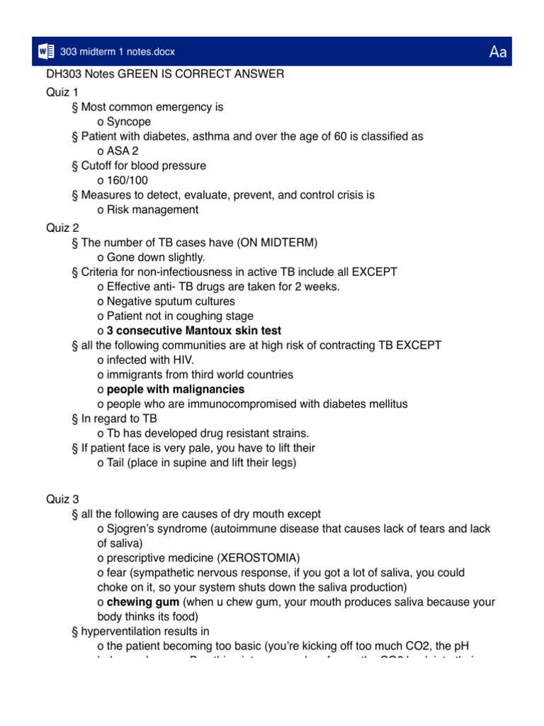 303 Midterm 1 Notes Pdf