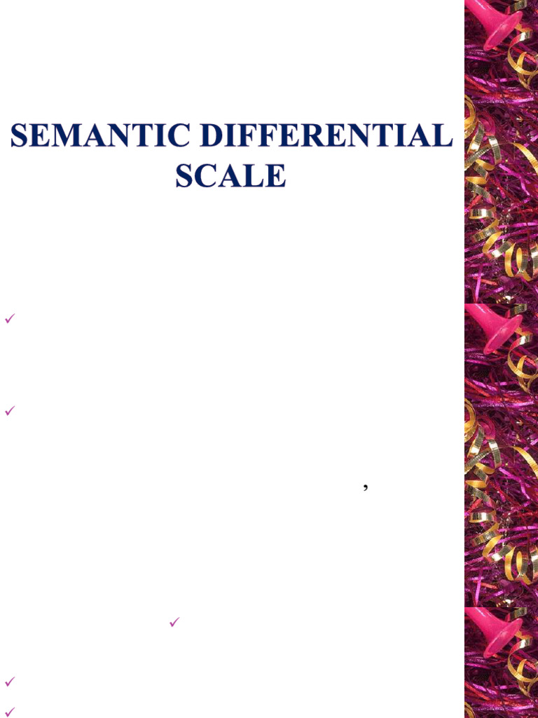 Semantic Differential Scale | PDF