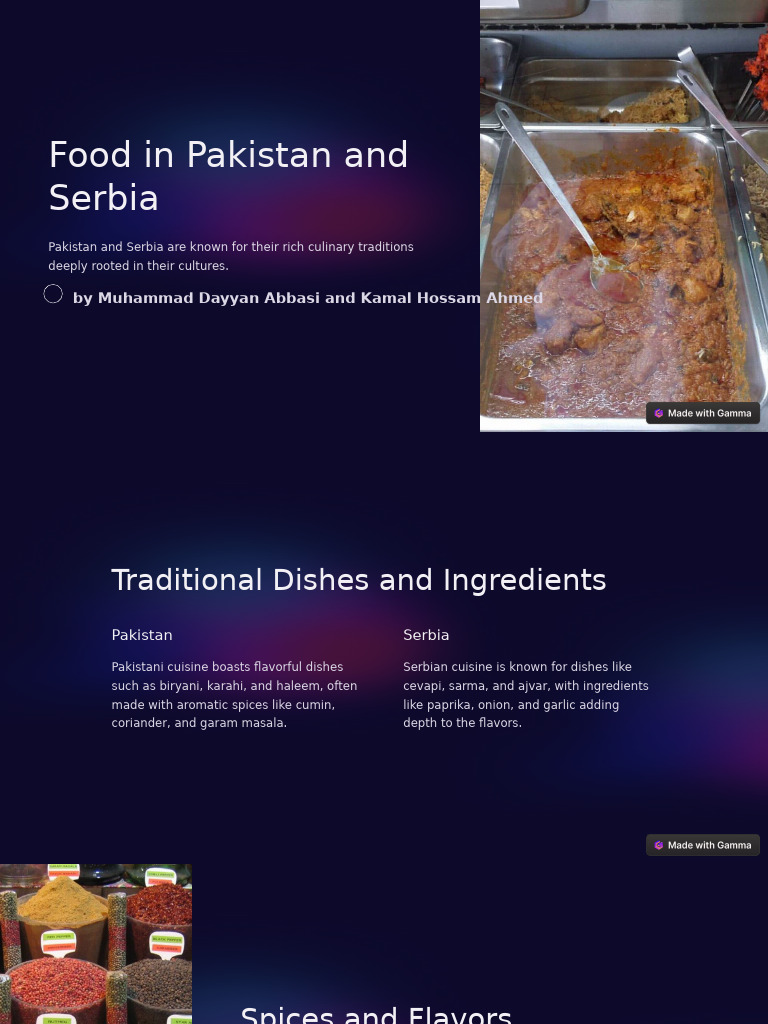 Food in Pakistan and Serbia | PDF | Cuisine | Serbia