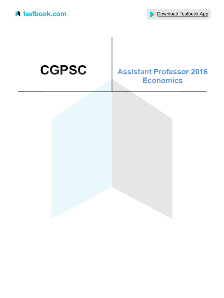 CGPSC Assistant Professor 2016 Economics (English) 250415 132323 | PDF ...