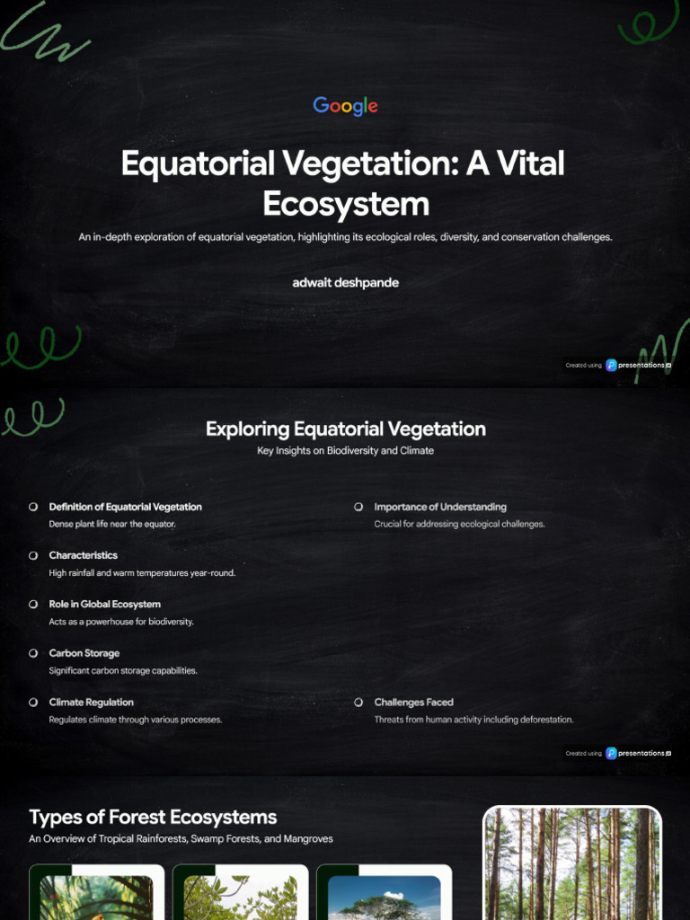 Comprehensive Analysis of Equatorial Vegetation | PDF