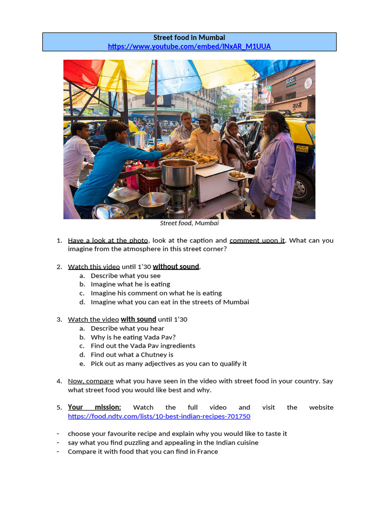Step 4 Street Food in Mumbai | PDF