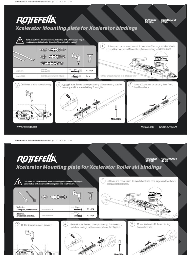 InstructionGuide XceleratorMountingPlate09032015 | PDF | Racing ...