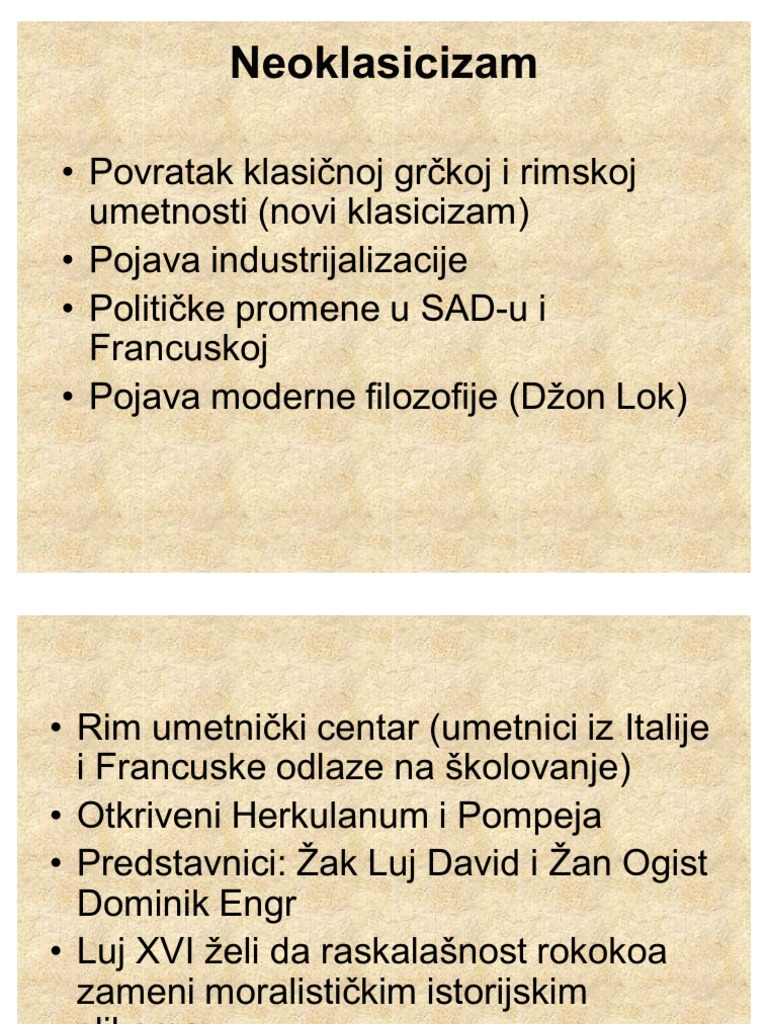 Neoklasicizam 01 | PDF