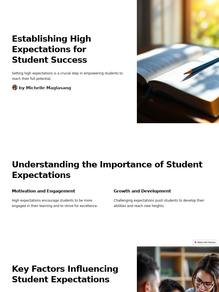 Establishing High Expectations For Student Success | PDF | Mentorship ...