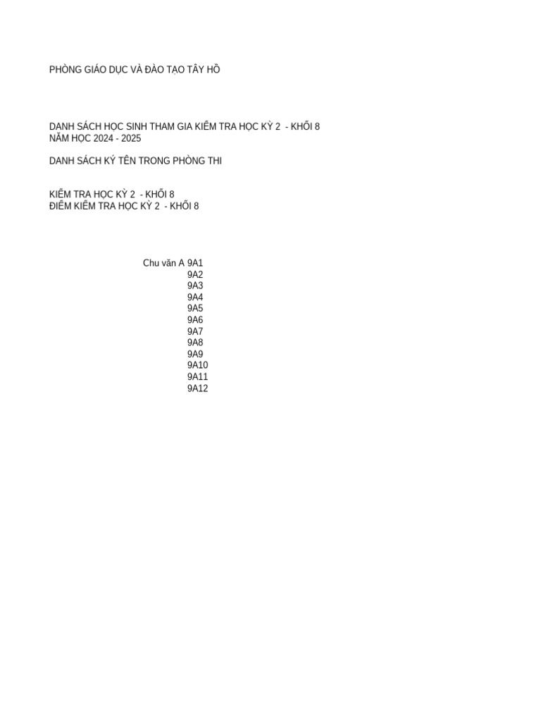 Điểm-Ks-Lần-2-Lớp-9-Pgd 2 | PDF