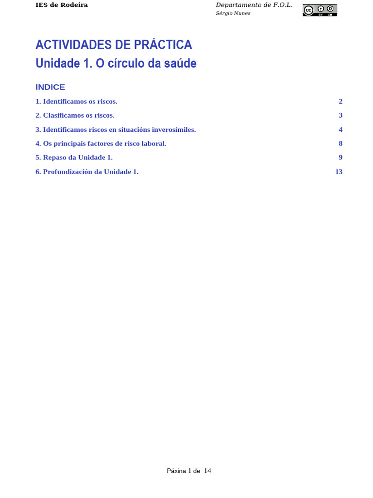 Act - Ud1 o Círculo Da Saúde | PDF