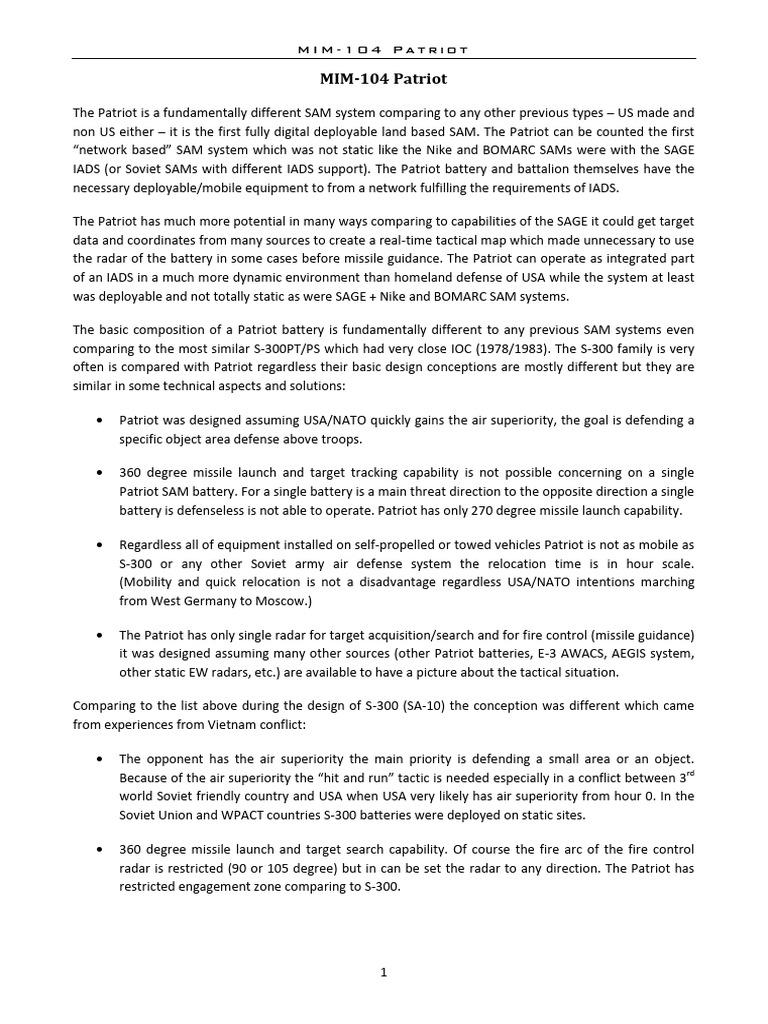 6.2.1.1.3. - Patriot | PDF | Anti Ballistic Missile | Surface To Air Missile